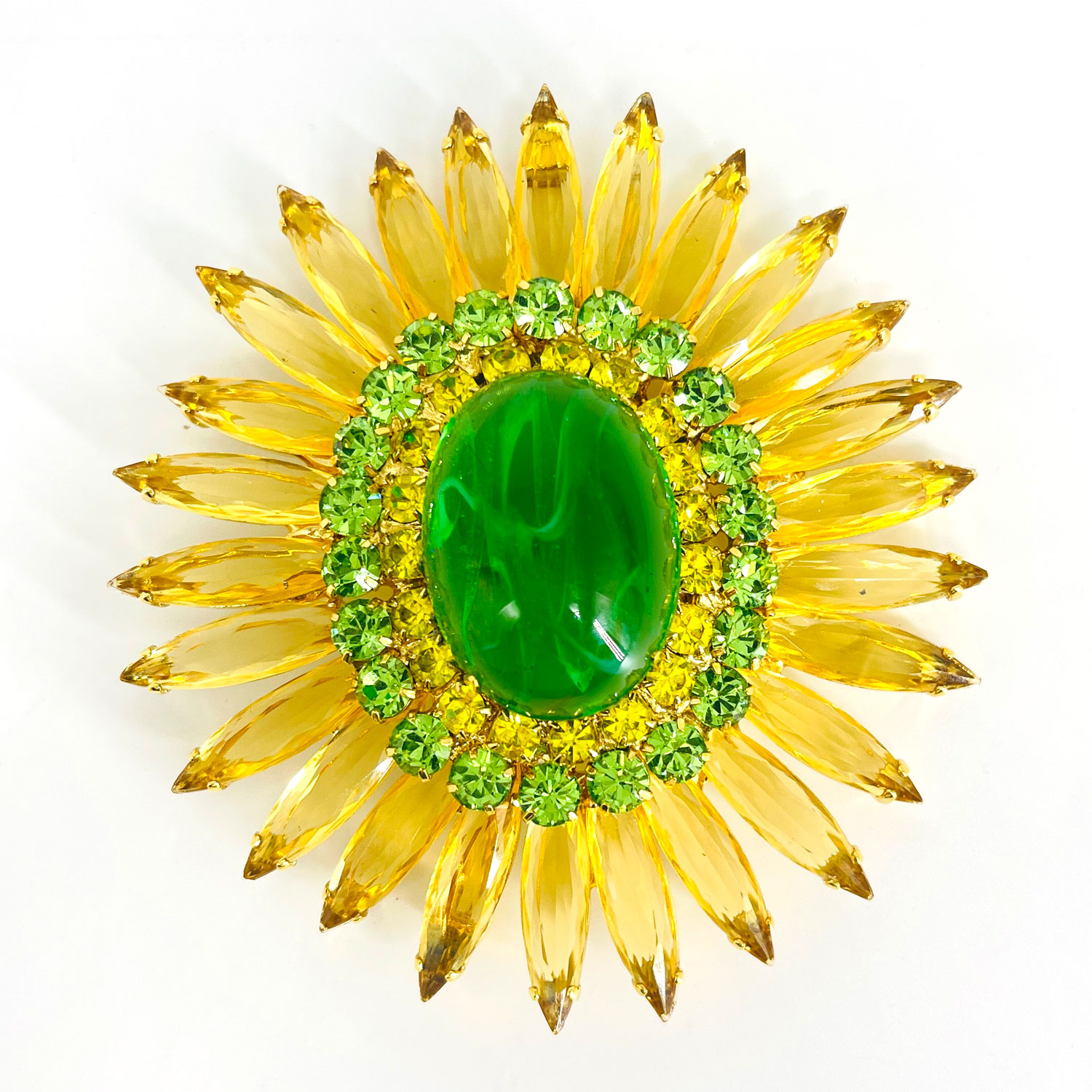 Yellow and Green Ruffle Brooch - Alan Anderson Design